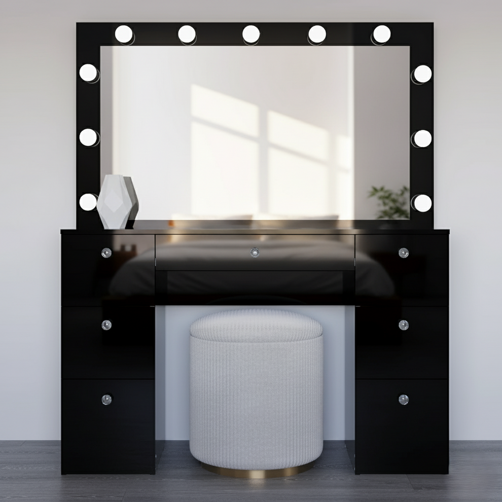 The Beverly Vanity Desk - Elegance & Organization – NoCapFurniture